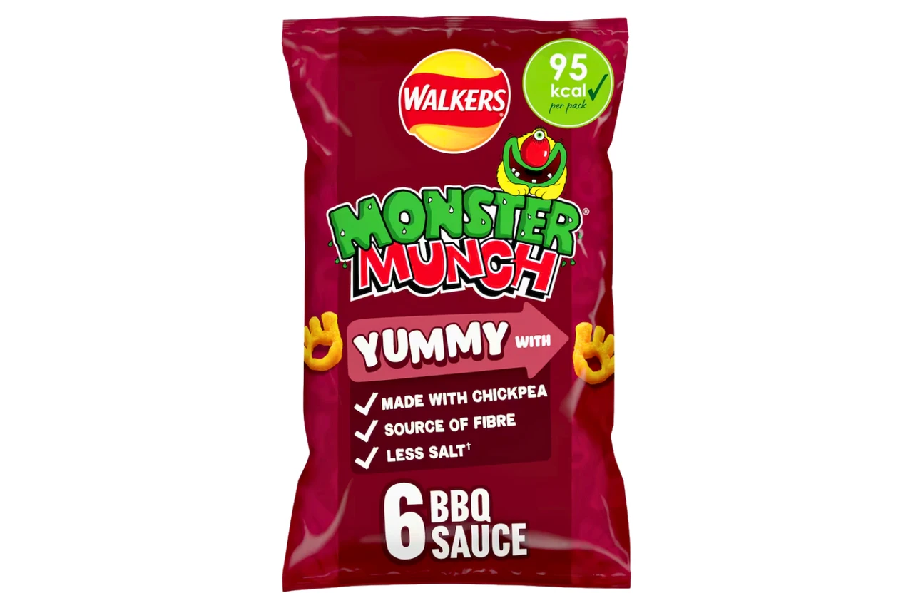 Walkers - Monster Munch - BBQ Sauce Flavour Snacks - 6 Pack (6 x 20g ...