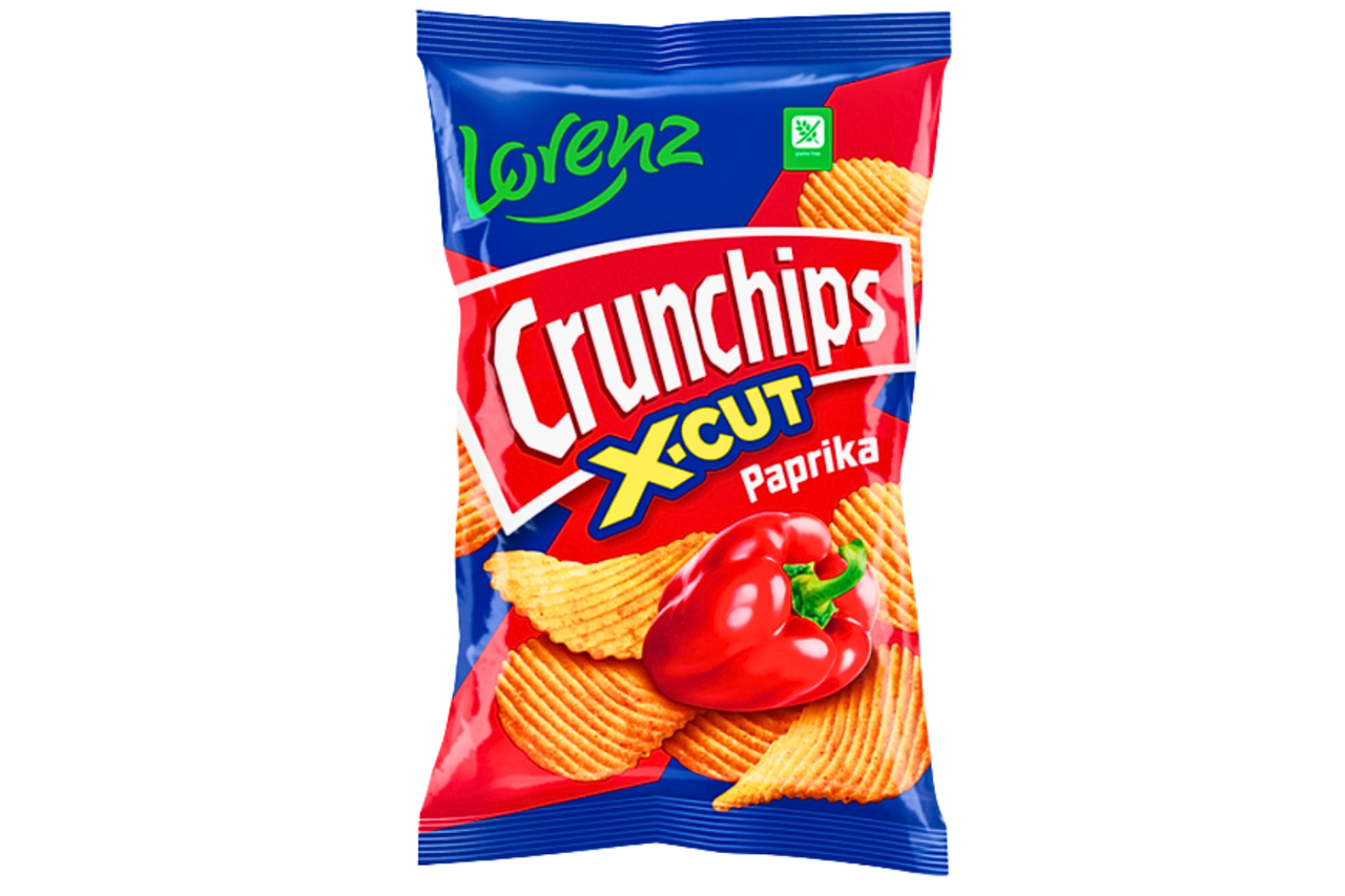 Lorenz - Crunchips - X-Cut - Paprika Flavour Crisps - 75g - Best Before ...