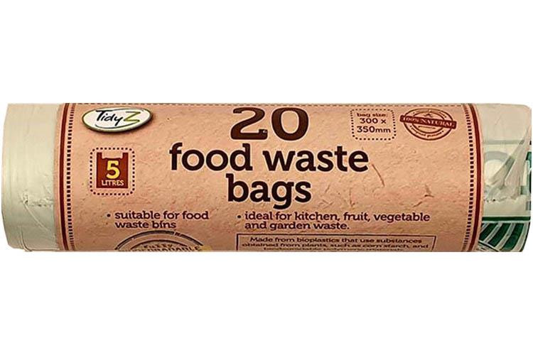 Tidy Z - 20 x Food Waste Bags - 5 Litres - 300 x 350mm