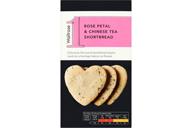 Waitrose 1 - Rose Petal & Chinese Tea Shortbread - 130g