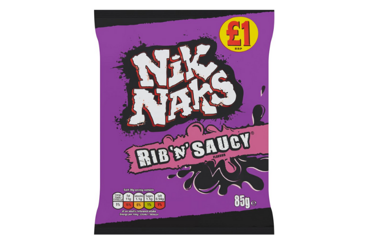 Nik Naks - Rib 'N' Saucy Flavour - 85g