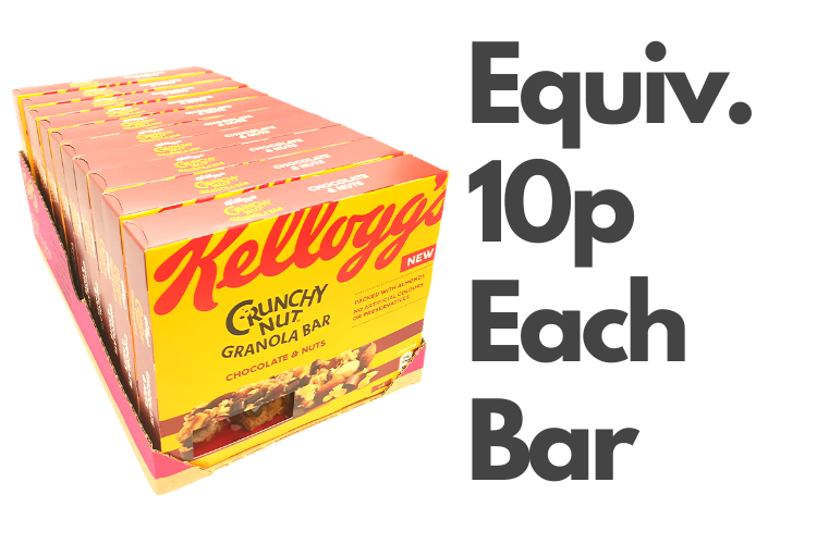 Box of Kellogg's - Crunchy Nut Granola Bar - Chocolate & Nuts - 10 x 4 ...