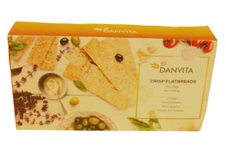 Danvita - Crisp Flatbreads - 8 x 130g