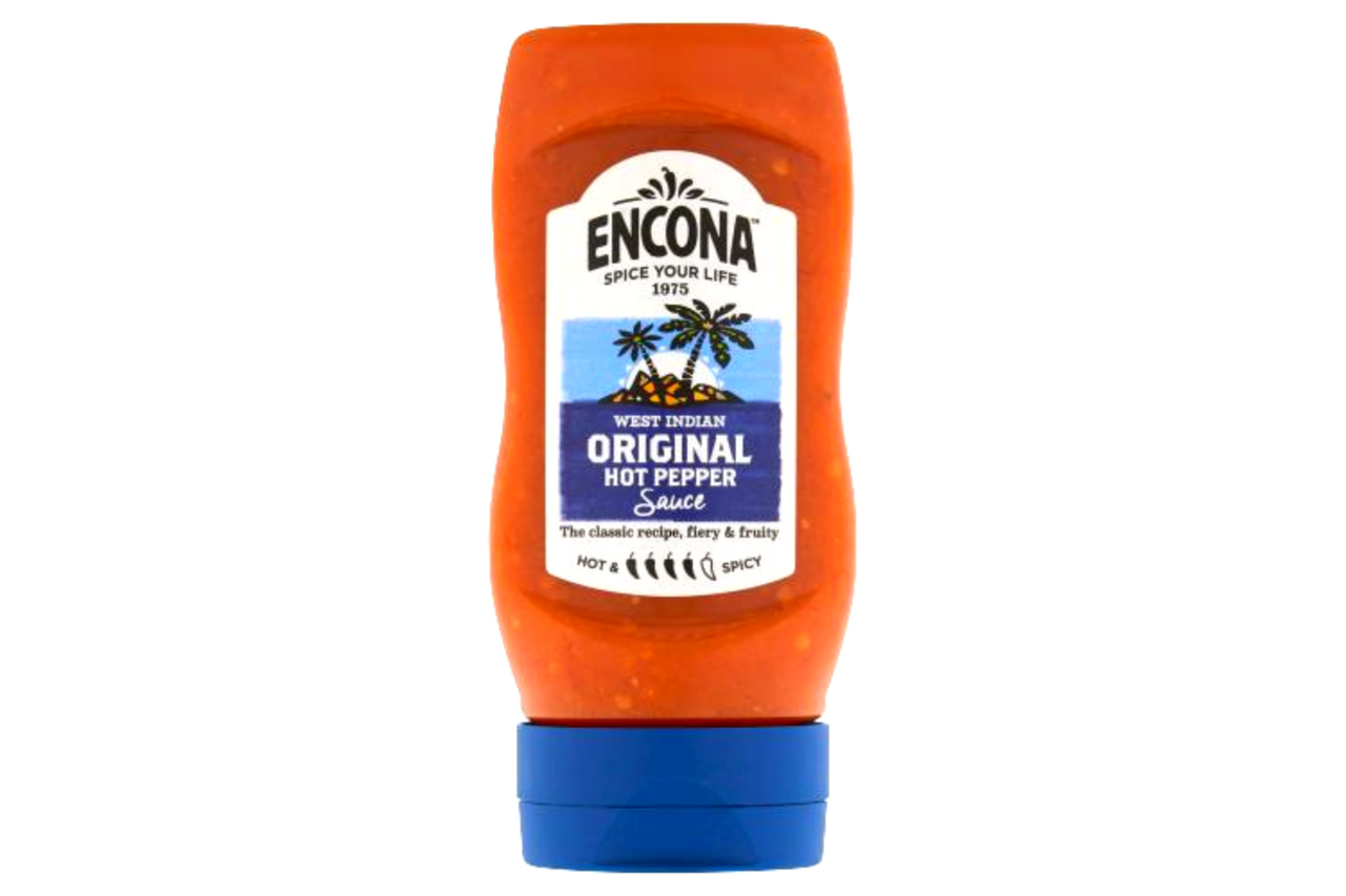 Encona - West Indian Original Hot Pepper Sauce - Vegan Friendly - 285ml