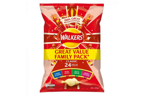 Walkers - Classic Variety Multipack Crisps - 24 x 25g