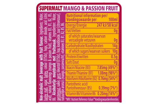 Supermalt - Mango & Passion Fruit Malt Beverage - 4 x 330ml - Best ...
