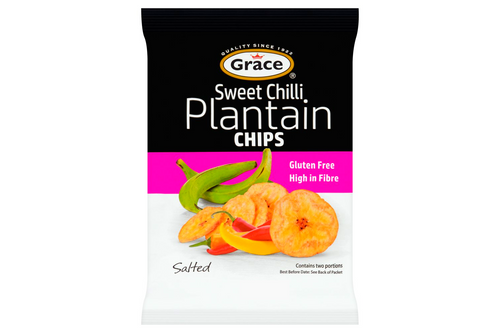 Grace - Salted Sweet Chilli Plantain Chips - Vegan - 35g - Best Before ...