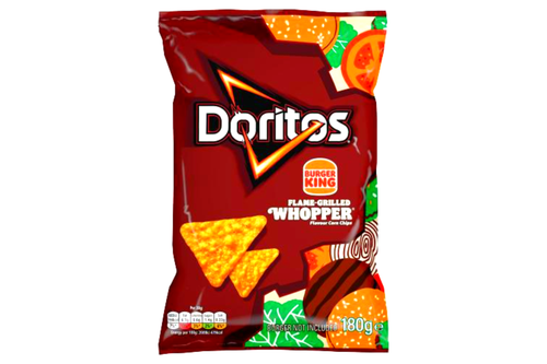 Doritos - Burger King - Flame-Grilled Whopper Flavour Corn Chips - 180g ...