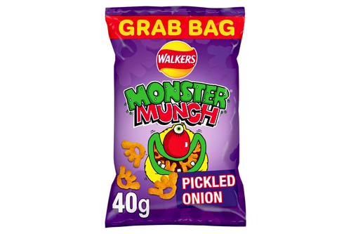 Walkers - Monster Munch - Grab Bag - Pickled Onion Flavour Snacks - 40g