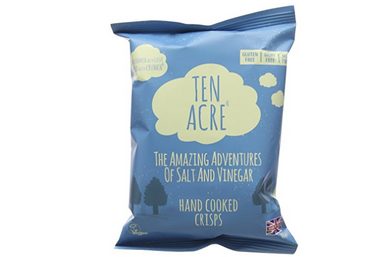 Ten Acre - Hand Cooked Salt & Vinegar Crisps - Vegan, Gluten & Dairy ...
