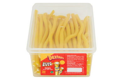 Dexter - Dyna Stix - Banana Flavour Candy Sticks - 120 pieces
