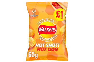 Walkers - Hot Shot - Hot Dog Flavour Crisps - 65g