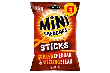 Jacob's - Mini Cheddars - Sticks - Grilled Cheddar & Sizzling Steak ...