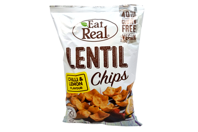 Eat Real - Lentil Chips - Chilli & Lemon Flavour- Vegan - 113g - Best ...