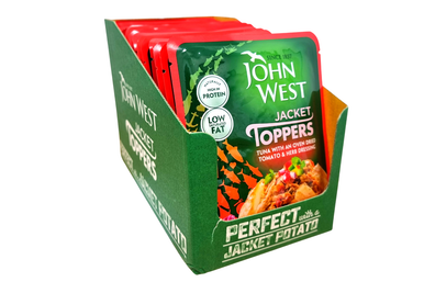 Box of John West - Jacket Toppers - Tuna with Tomato & Herb Dressing ...