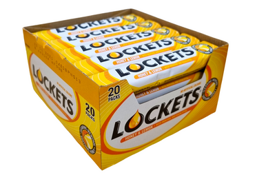 Box of Lockets - Honey & Lemon with Menthol & Eucalyptol - 20 x 41g ...