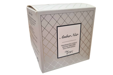 Torc - Textured Glass Fragranced Candle - Amber Noir Fragrance - Vegan ...