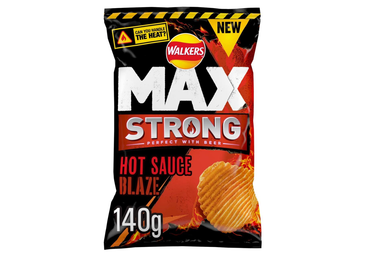 Walkers - Max Strong Hot Sauce Blaze Crisps - 140g - Best Before it's ...
