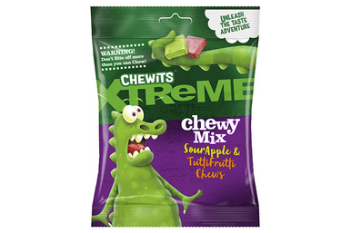 Chewits - Extreme Chewmix Sweets, Sour Apple and Tutti Frutti -180g ...