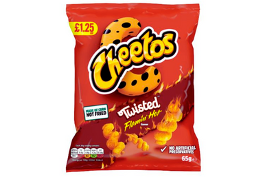 Cheetos - Twisted - Flamin' Hot Flavour Snacks - 65g - Best Before it's ...