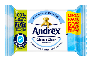 Andrex - Classic Clean Washlets - 56 Moist Toilet Tissue - Best Before ...