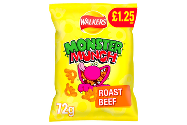 Walkers - Monster Munch - Roast Beef Flavour Corn Snacks - 72g - Best ...