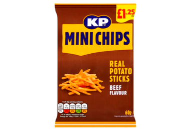 KP - Mini Chips - Beef Flavour Potato Sticks - 60g - Best Before it's ...