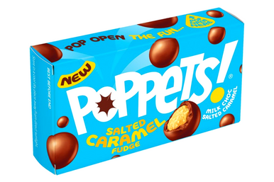 Poppets - Salted Caramel Fudge Flavour Centre Covered in Milk Chocolate ...