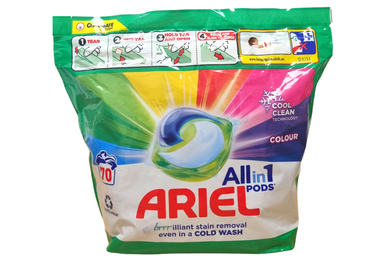Ariel - All-in-1 Pods - Colour - 70 Washes - Best Before it's Gone Ltd