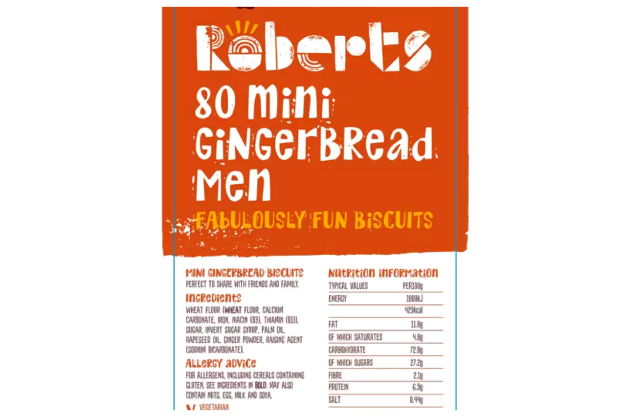 Roberts - Mini Gingerbread Men - 80 Pack - Best Before it's Gone Ltd