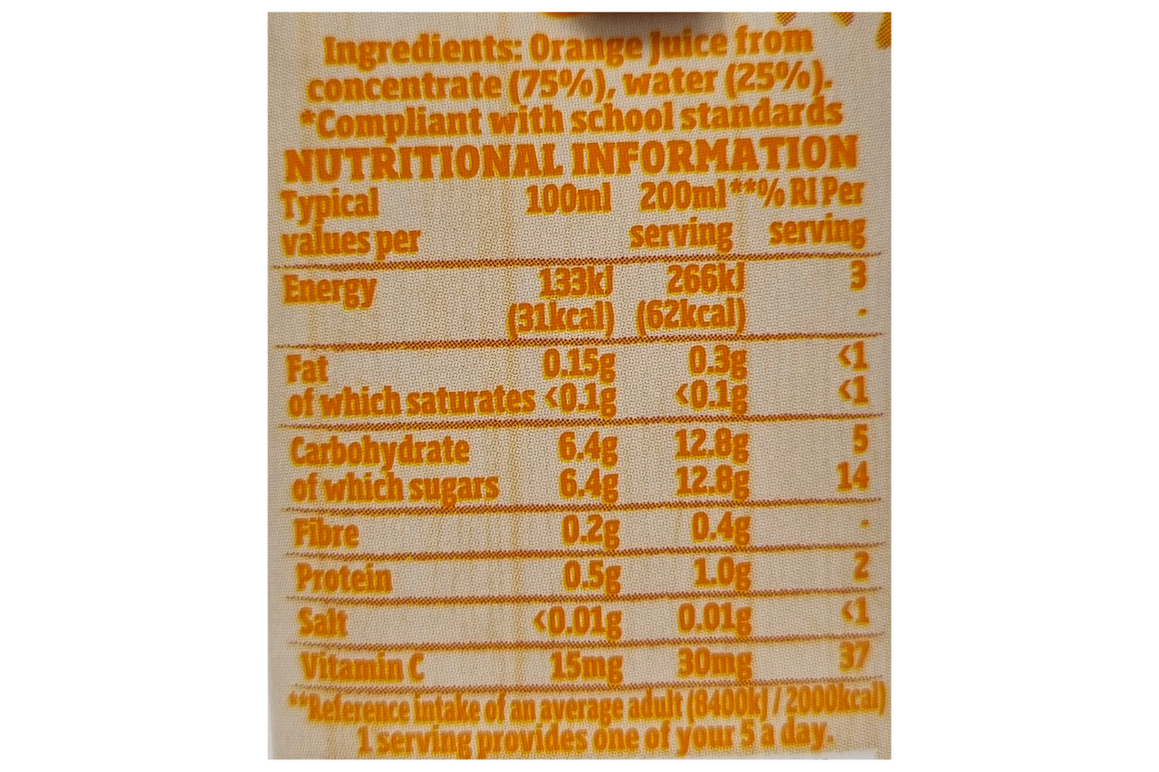 Hydra Juice - Orange Juice Drink - 200ml - Best Before it's Gone Ltd