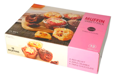 S&S - Muffin Variety Pack - Three Flavours - 12 x 75g (4 x 3 Flavours ...