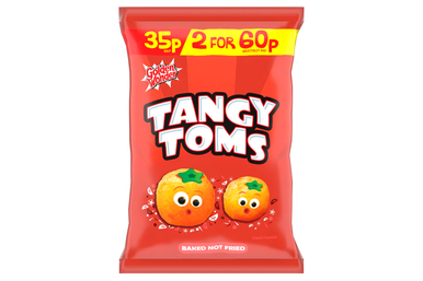 Golden Wonder - Tangy Toms - Tomato Flavour Snacks - 22g - Best Before ...