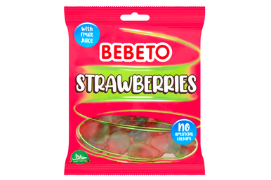Bebeto - Strawberries - Strawberry Flavour Soft Gummy Sweets - 150g ...