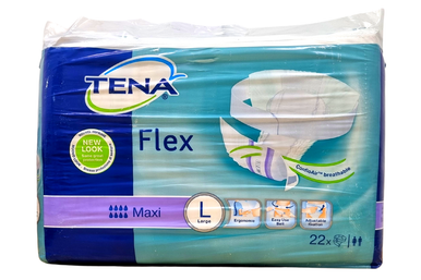 Tena - Flex - Maxi - Large - Unisex - 22 Belted Incontinence Briefs ...