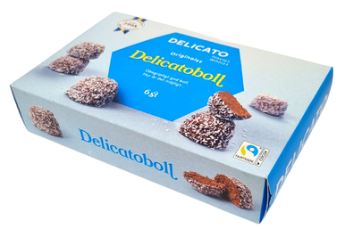 Delicato - Delicatoboll - Oat Pastry with Mocha Flavour Covered with ...
