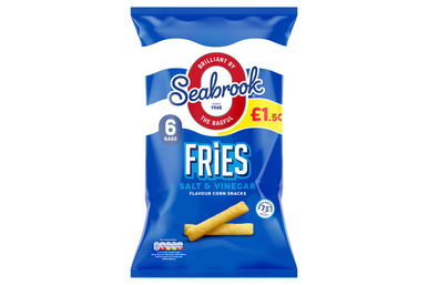 Seabrook - Fries - Salt & Vinegar Flavour Corn Snacks - 6 x 16g - Best ...