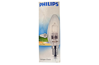 Philips - 28W E14 SES - Halogen Classic - Candle Bulb - Warm White ...
