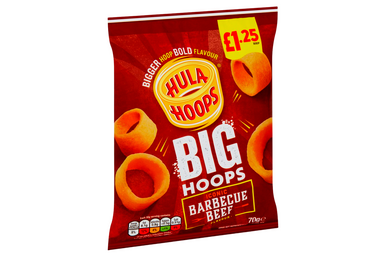 Hula Hoops - Big Hoops - Barbecue Beef Flavour Crisps - 70g - Best Before it's Gone Ltd