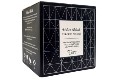 Torc - Textured Glass Fragranced Candle - Velvet Blush Fragrance ...