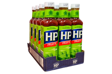 Case of HP - Fruity Sauce - Mild & Tangy - 12 x 255g - Best Before it's ...