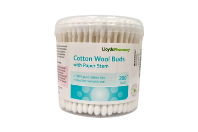 Lloyds Pharmacy - Cotton Wool Buds with Paper Stem - 200 Buds - Best ...