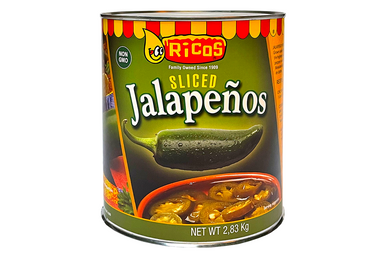 Ricos - Sliced Jalapenos - 2.83kg (Damaged/Dented Tin) - Best Before it's Gone Ltd