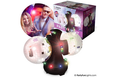 Party Fun Lights - Party Light with Two Rotating Mirror Balls and Multi ...