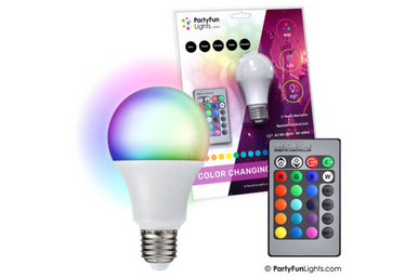 Party Fun Lights - Color Changing E27 Light Bulb with Remote Control ...