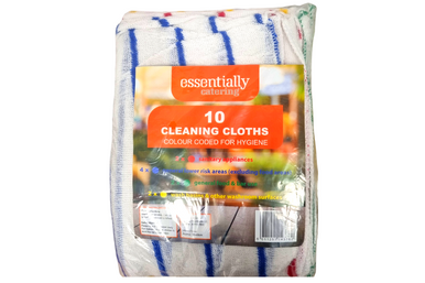 Essentially Catering - 10 Cleaning Cloths - Colour Coded For Hygiene ...