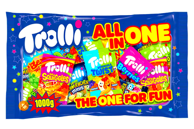 Trolli - All-in-One Sweet Mix - 1000g (42 x Minis Bags) - Best Before ...