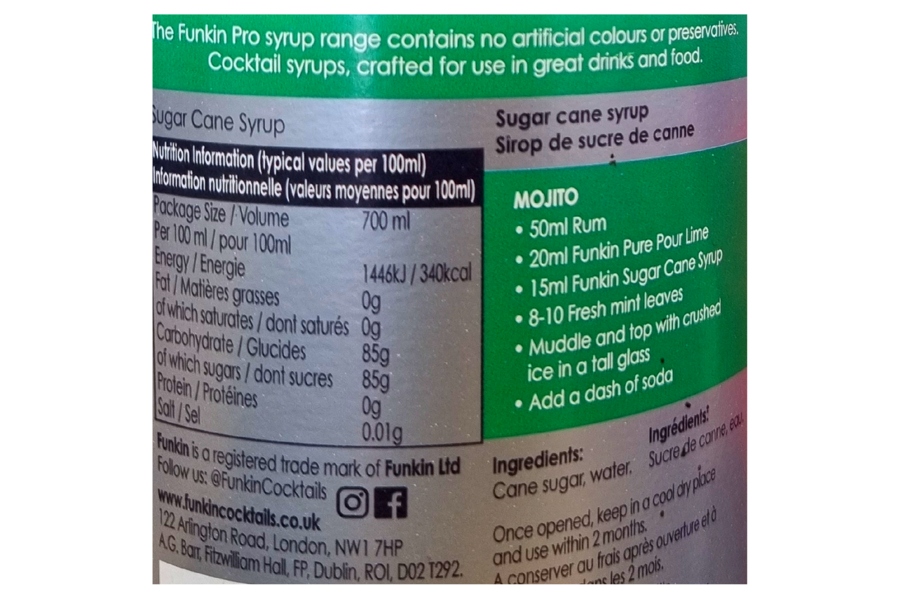 Funkin Pro - Cocktail Syrup - Sugar Cane - 700ml - Best Before it's ...