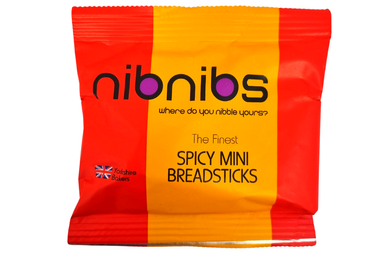 nibnibs - The Finest - Spicy Mini Breadsticks - 20g - Best Before it's ...