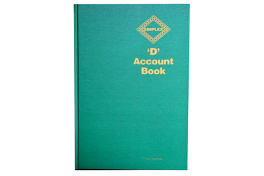 Simplex - 'D' Account Book - Best Before it's Gone Ltd